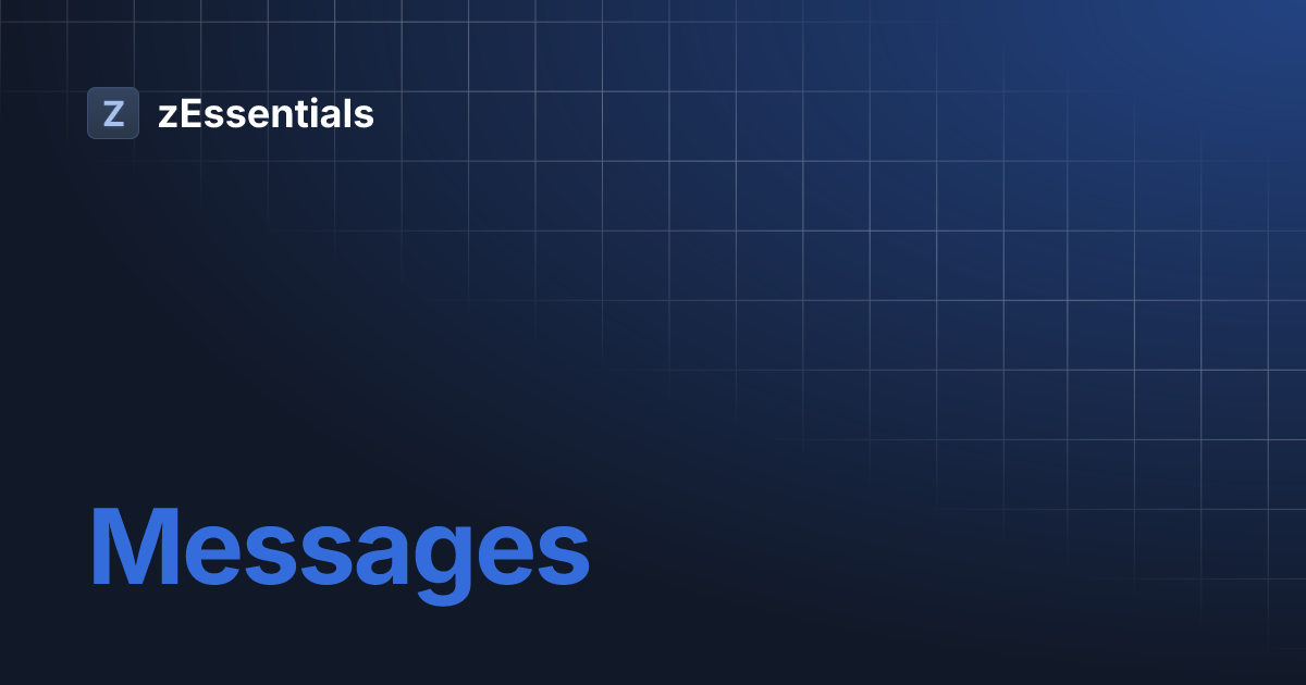 Messages | zEssentials