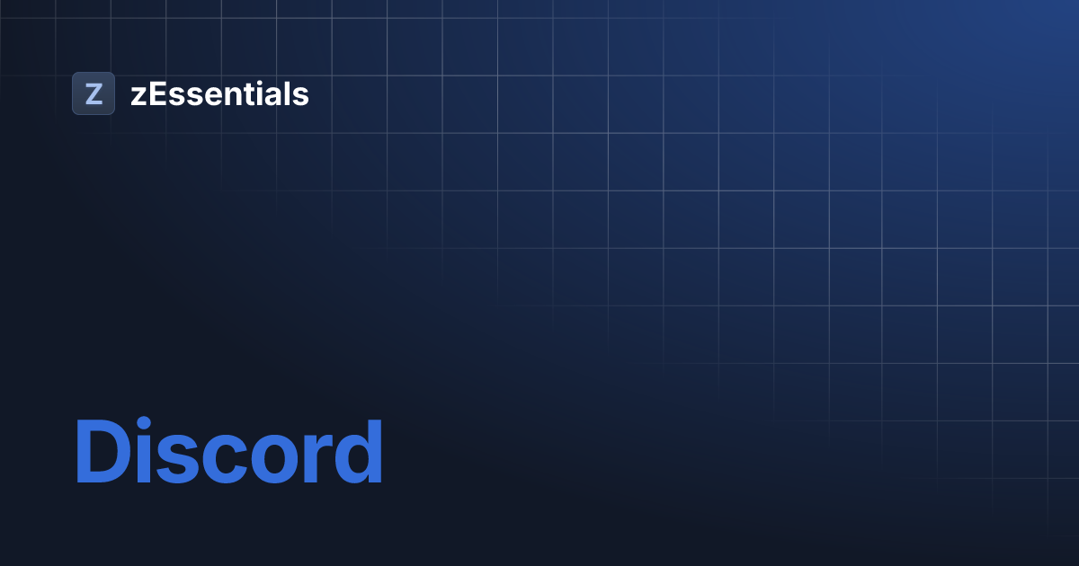 Discord | zEssentials